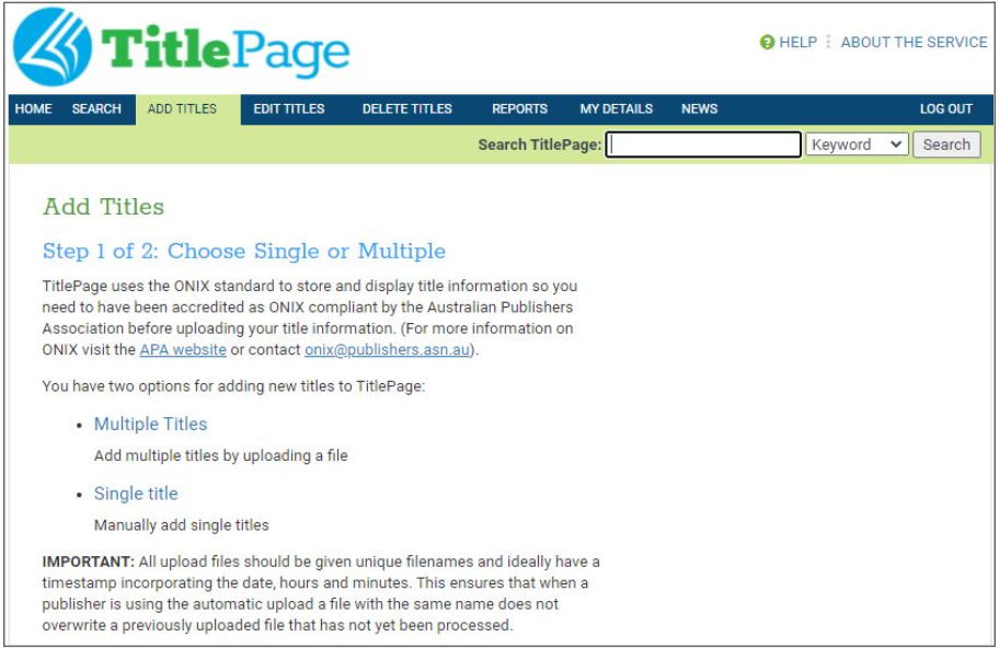 Adding Titles on TItlePage – TitlePage